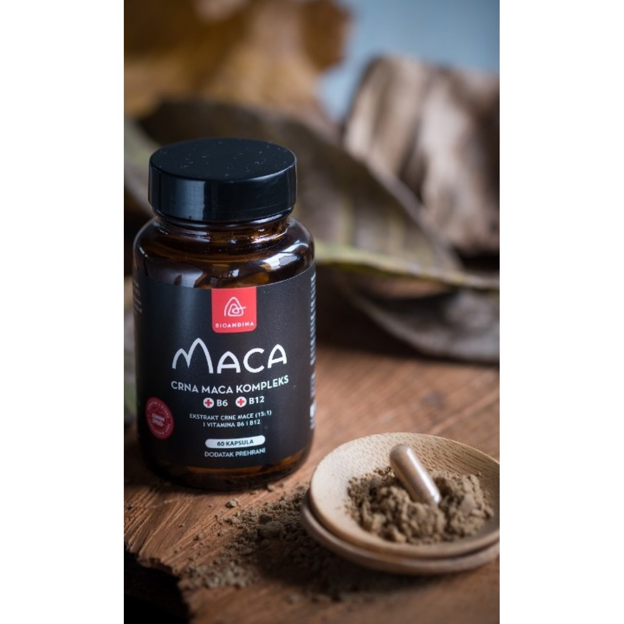 BIOANDINA CRNA MACA KOMPLEKS KAPSULE 3000mg A60 - | Galen Pharm On-line