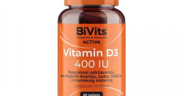 BIVITS ACTIVA VITAMIN D3 400 IU TABLETE A60 - 33371 | Galen Pharm On-line