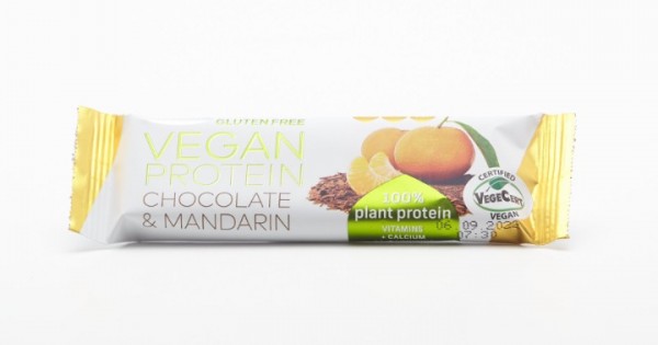 VEGAN PROTEIN BAR MANDARINA 40G | Galen Pharm On-line