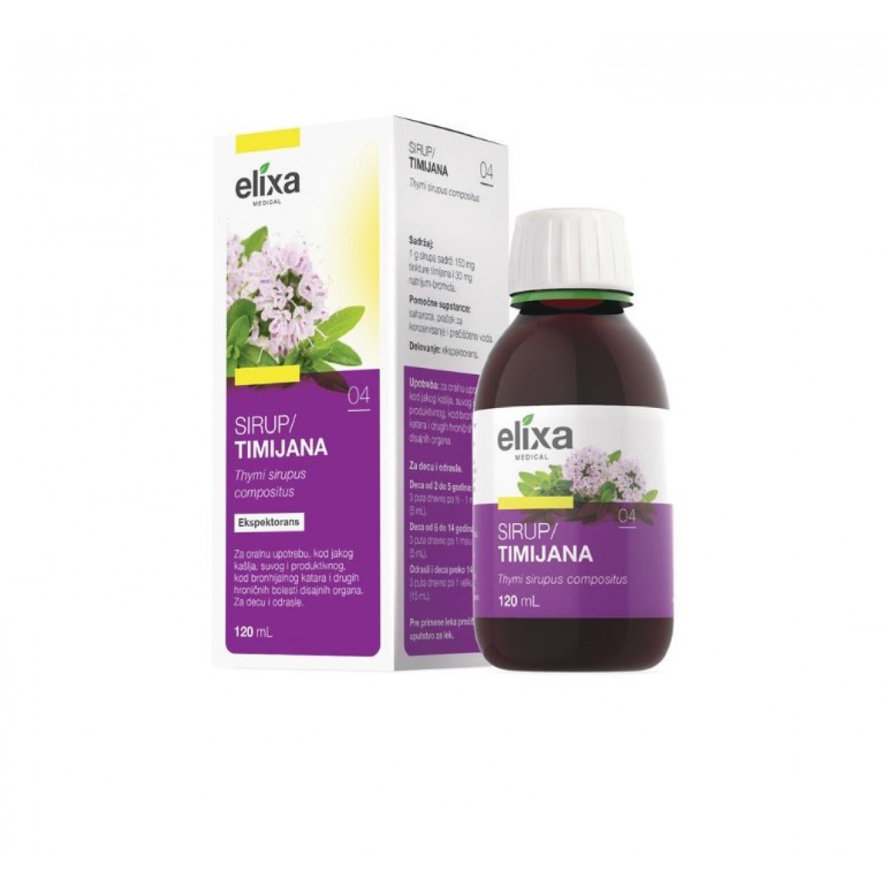ELIXA SIRUP TIMIJANA 120ML - 30533 | Galen Pharm On-line