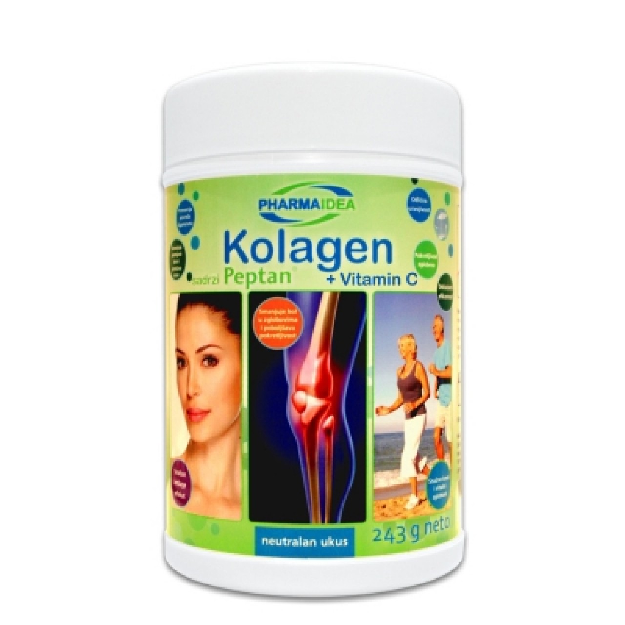 KOLAGEN PEPTAN + VITAMIN C GRANULE 243G | Galen Pharm On-line