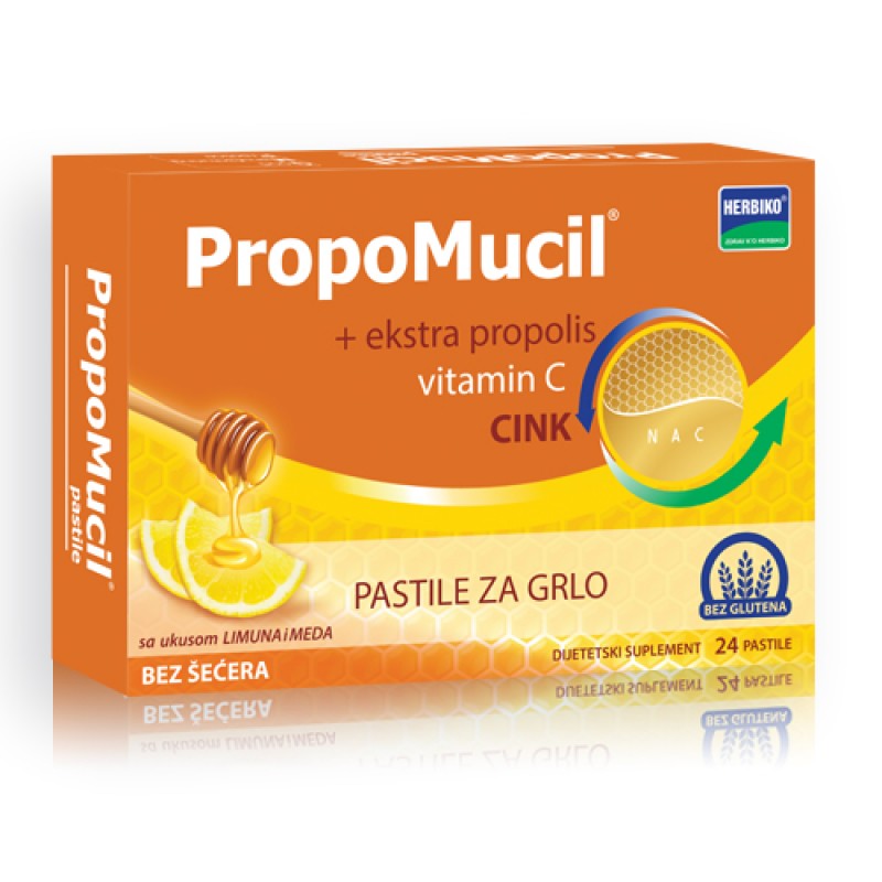 PROPOMUCIL PASTILE ZA GRLO A24 | Galen Pharm On-line