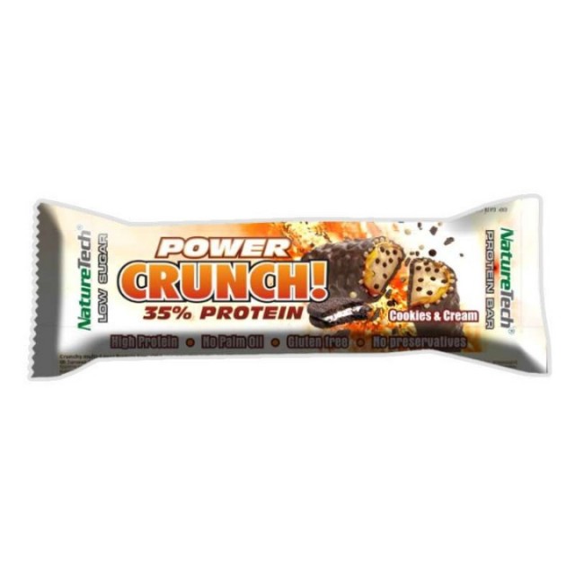 POWER CRUNCH 35% PROTEIN BAR COOKIES & CREAM 60GR | Galen Pharm On-line