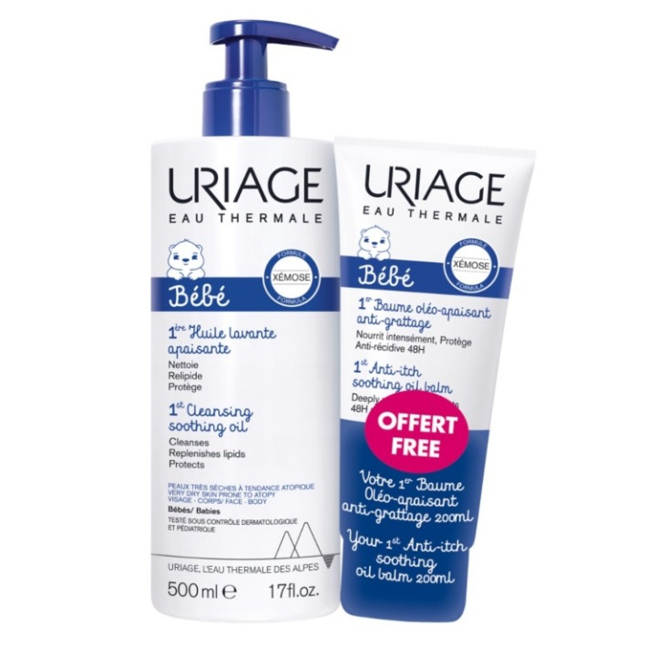 URIAGE BEBE PRVO UMIRUJUĆE ULJE ZA KUPANJE 500ML + URIAGE BEBE ...